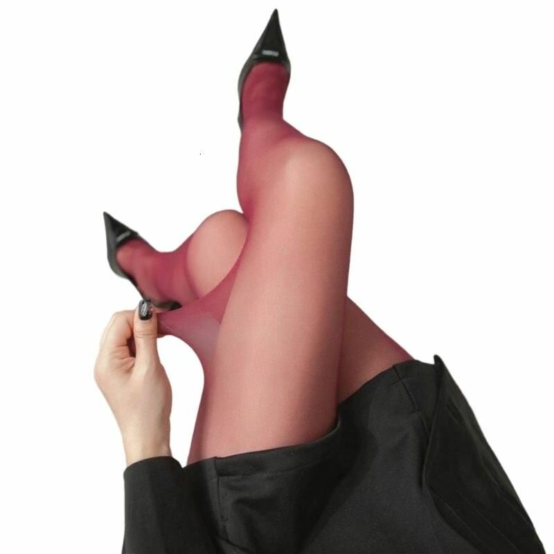 Шелковые колготки с утягивающим эффектом, Вино красное