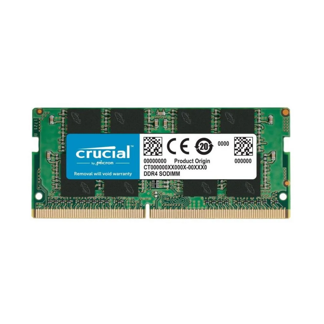 Оперативная память Crucial 16GB DDR4 CT16G4SFS832A, DDR4 SO-DIMM, 16 ГБ, 3200 МГц, 1.2 В, зеленый