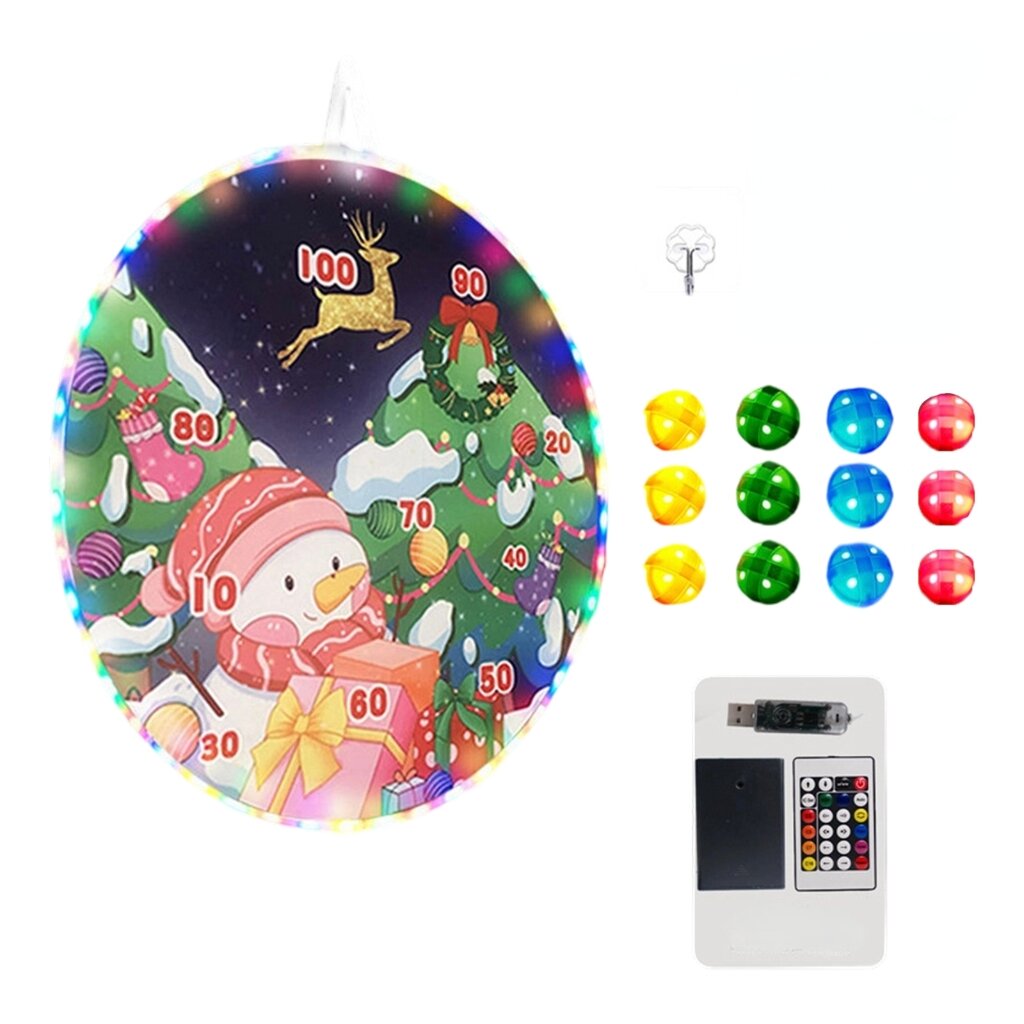 Рождественский детский подарок светящаяся Доска Для Игры В Дартс sticky Ball семейная Рождественская Игрушка Для Метания Дротиков-Дистанционное Управление