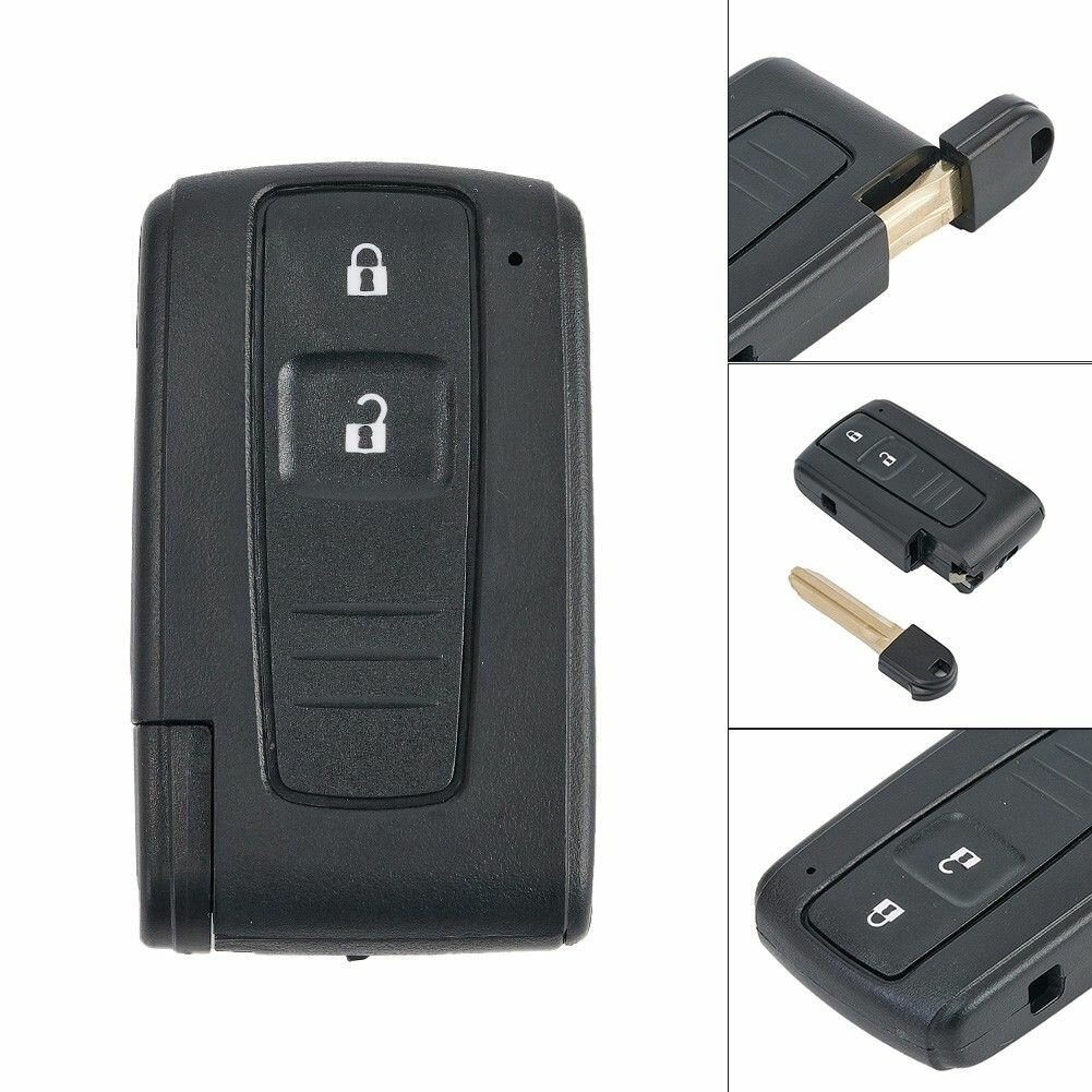 Корпус брелока Toyota Prius 2004-2009, 2 кнопки — новый сменный корпус ключа без электроники с неразрезным лезвием