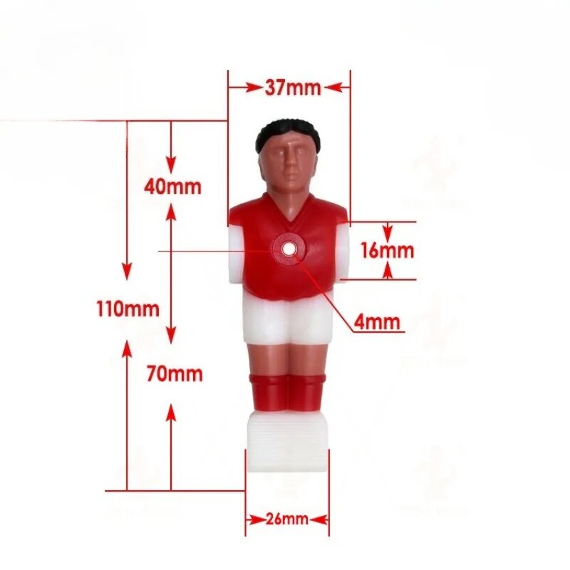 Фигурки для футбольного стола DDJ-13002 Красный, red
