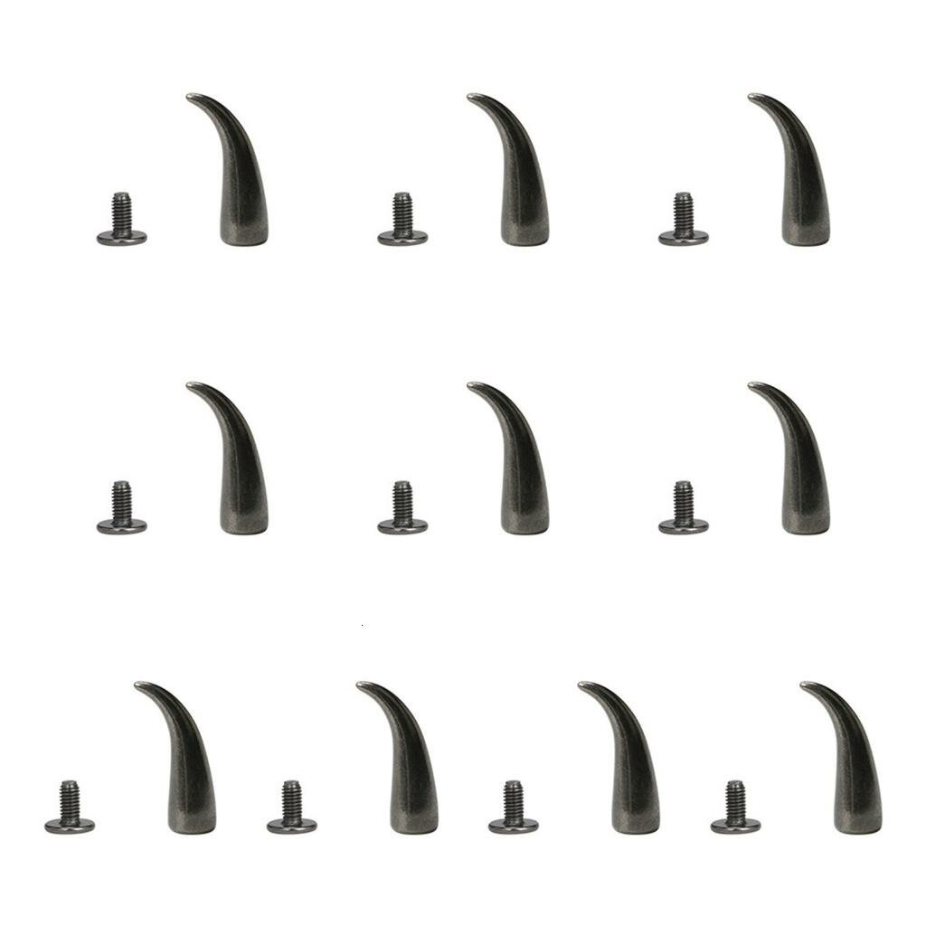 Готические шипы из сплава, 10 шт, пистолет черный - 11 Чили 7x21