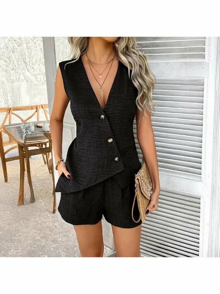 Комплект одежды Massimo Dutti Летний костюм с шортами и рубашкой; костюм женский летний с шортами и рубашкой; костюм летний с шортами и рубашкой женский;