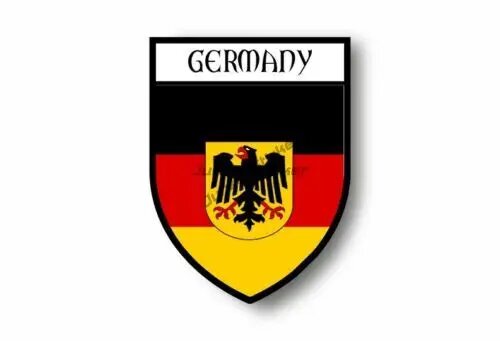 D Германия флаг карта национальный герб креативная наклейка для украшения автомобиля фургон мотоциклетный шлем окно стены холодильник наклейка аксессуары Germany, 10cm