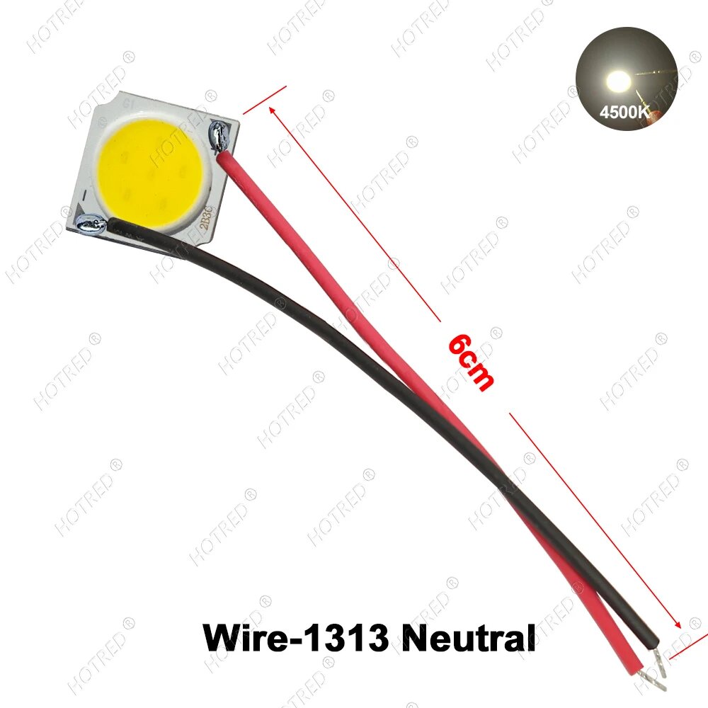 Светодиод COB 5W Wire-1313 Neutral