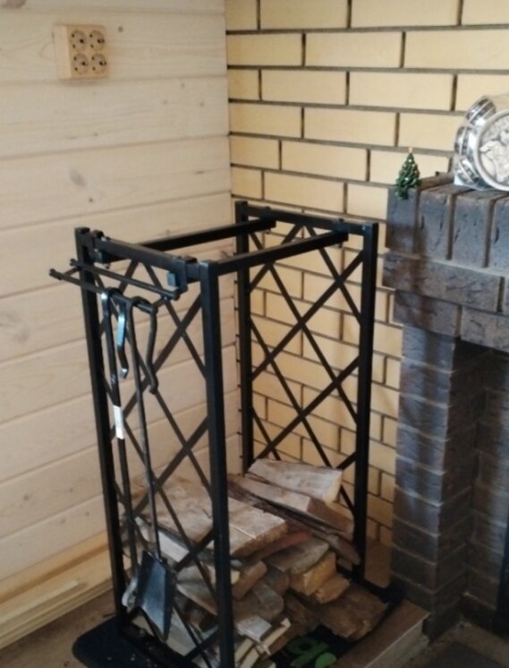 Дровница Br "Готика Лофт", разборная, антикоррозийное покрытие, 86 см x 40 см x 35 см