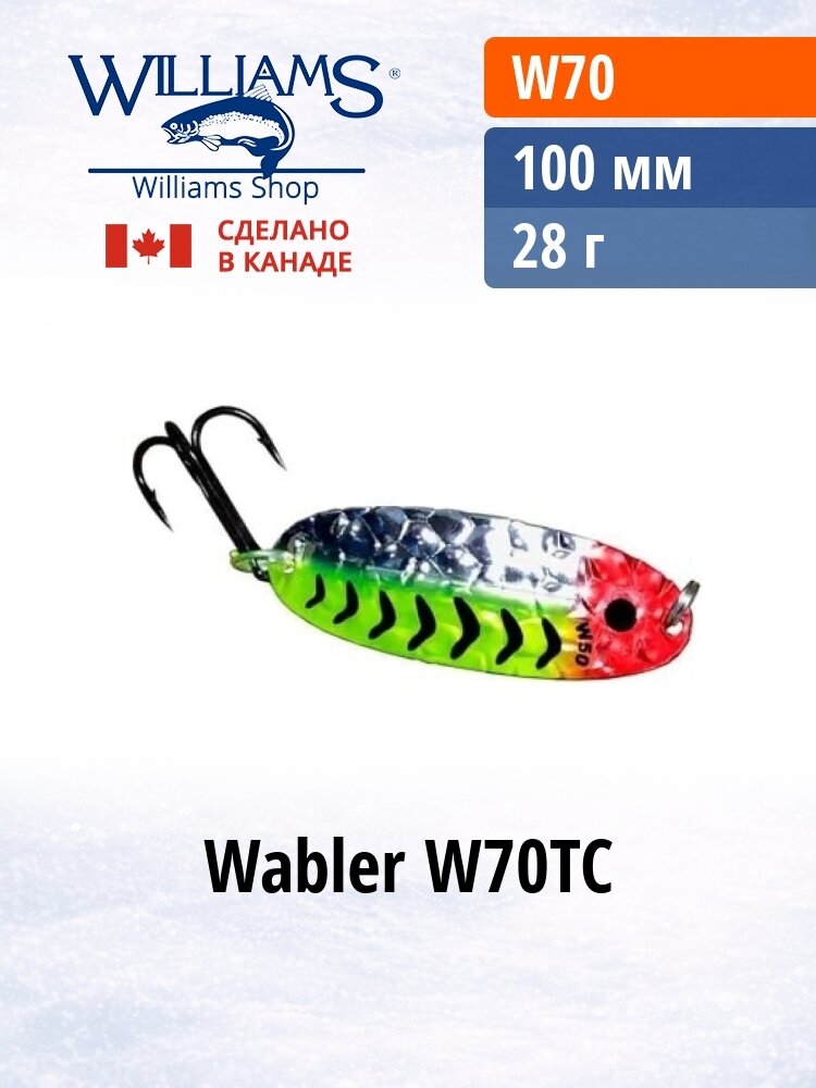 Блесна Williams Wabler W70TC 28г