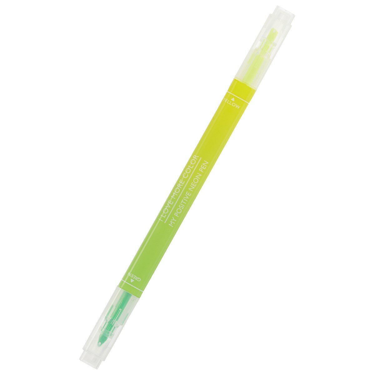 Текстовыделитель двухсторонний жёлтый, зелёный
