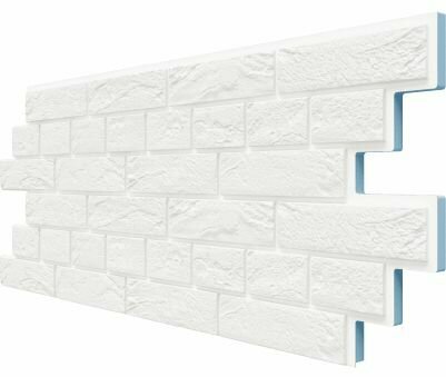 Dolomit Термосайдинг (фасадные термопанели) "Венецианский", (Белоснежный) 925х438х20, 11 шт