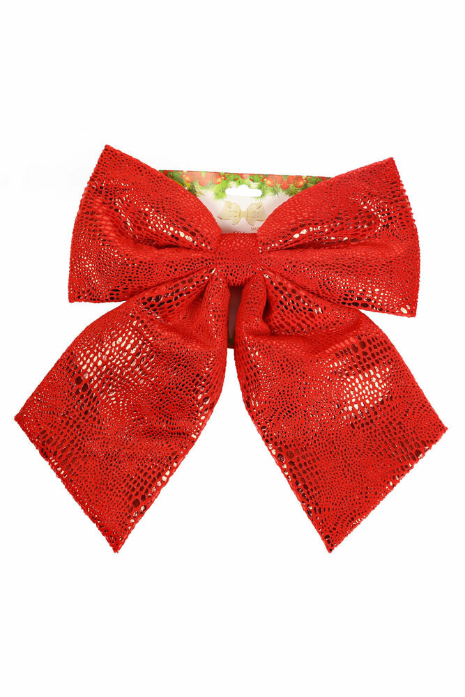 Декоративный бант 'дзефирро', полиэстер, красный, 25х28 см, Christmas Deluxe 14244