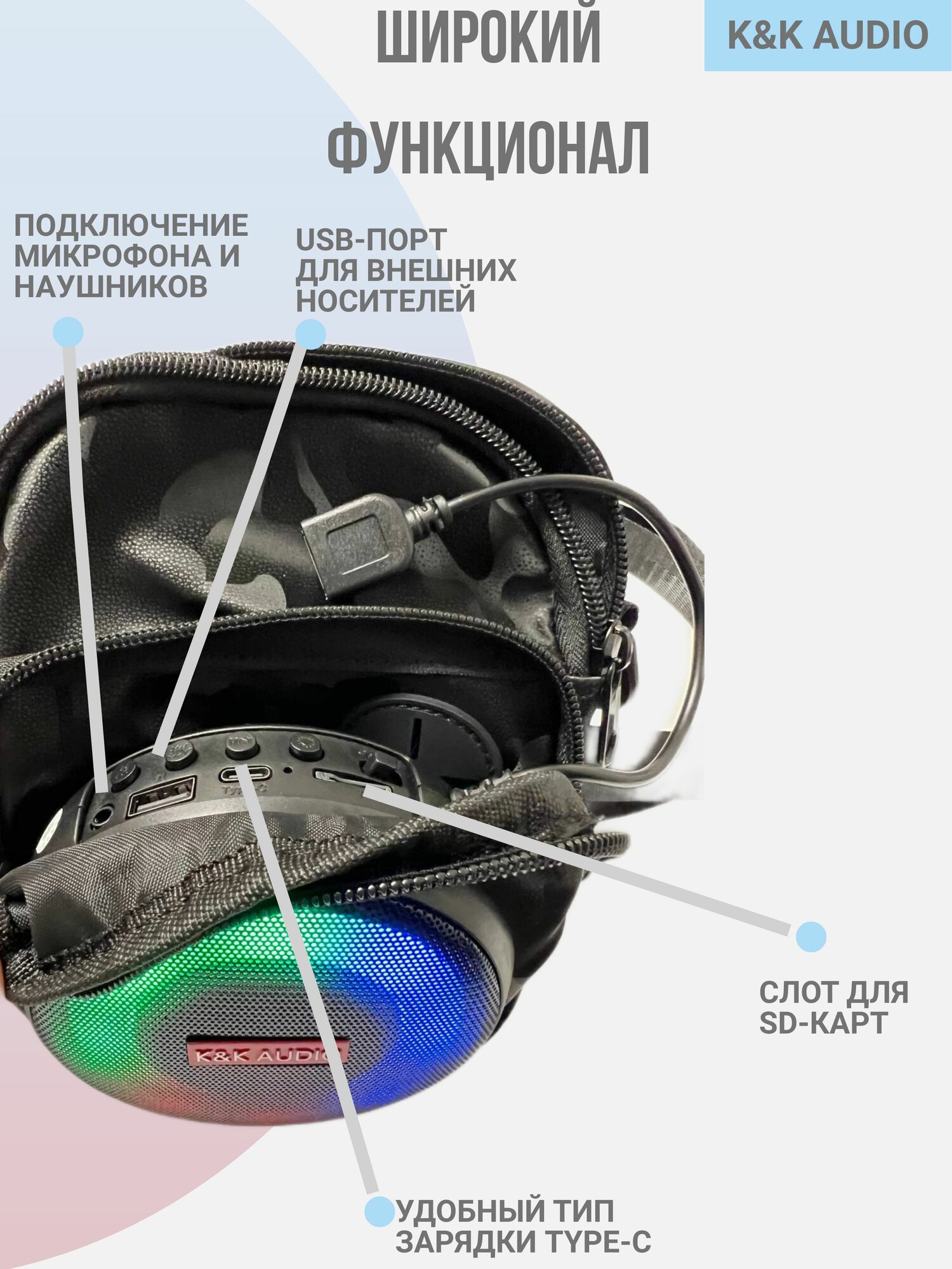 Сумка колонка Bluetooth K&K AUDIO — фото 1