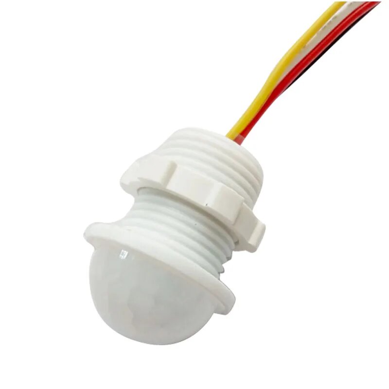 Миниатюрный инфракрасный датчик движения PIR 12В/24В с сухим контактным выходом сигнала, автоматический выключатель света с датчиком движения