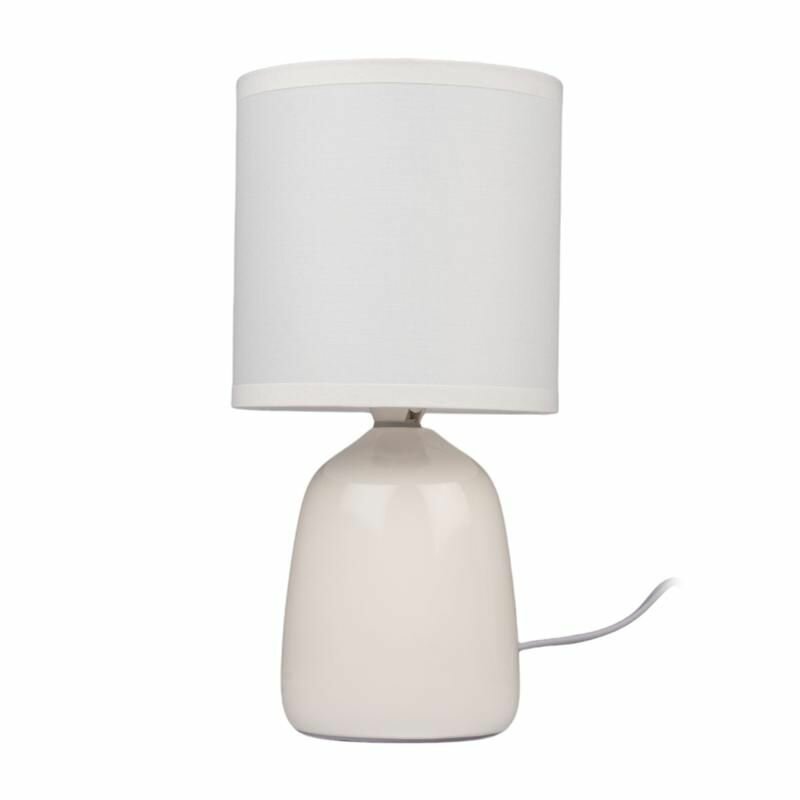 Светильник настольный JH2-02-wh E14 IP20 130х130х255мм керамика; ткань; PVC-пластик бел. JazzWay 5062313