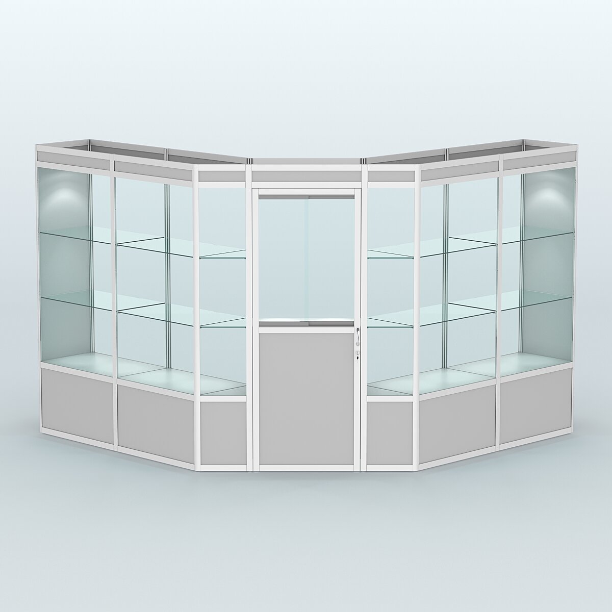 Павильон из профиля угловой №7а (9 кв. м), Серый