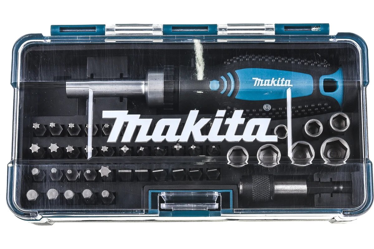 Отвертка с набором бит Makita B-36170, в кейсе, 47 бит, 0.5 кг