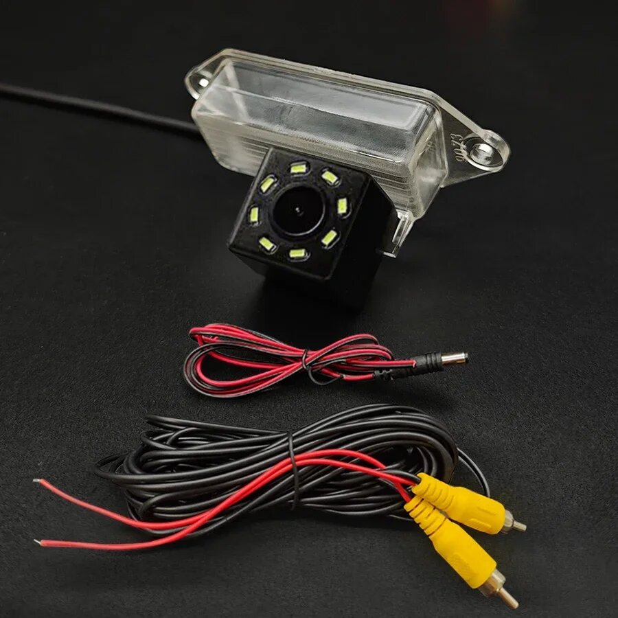 HD Автомобильная CCD камера ночного видения, резервная камера заднего вида, водонепроницаемая 8 led