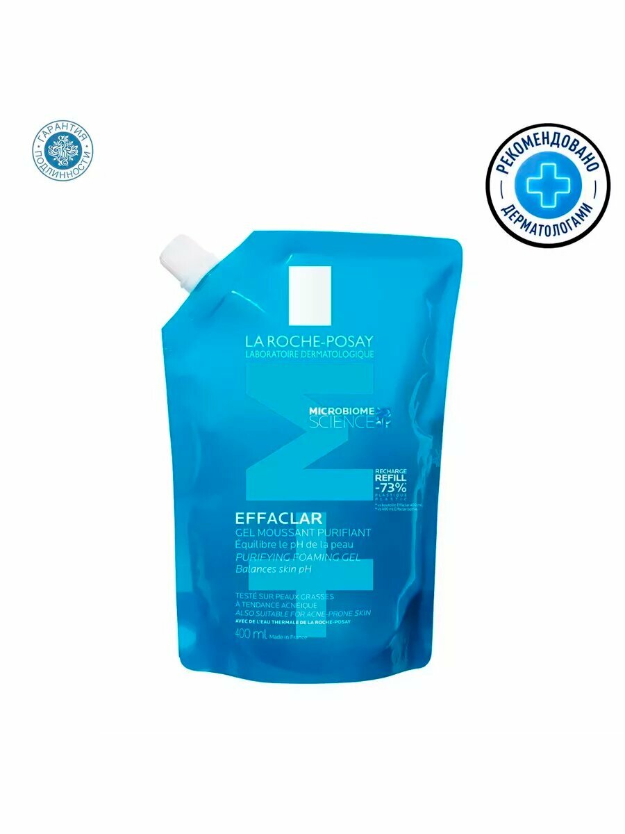 Гель для умывания Effaclar сменный блок, 400 мл