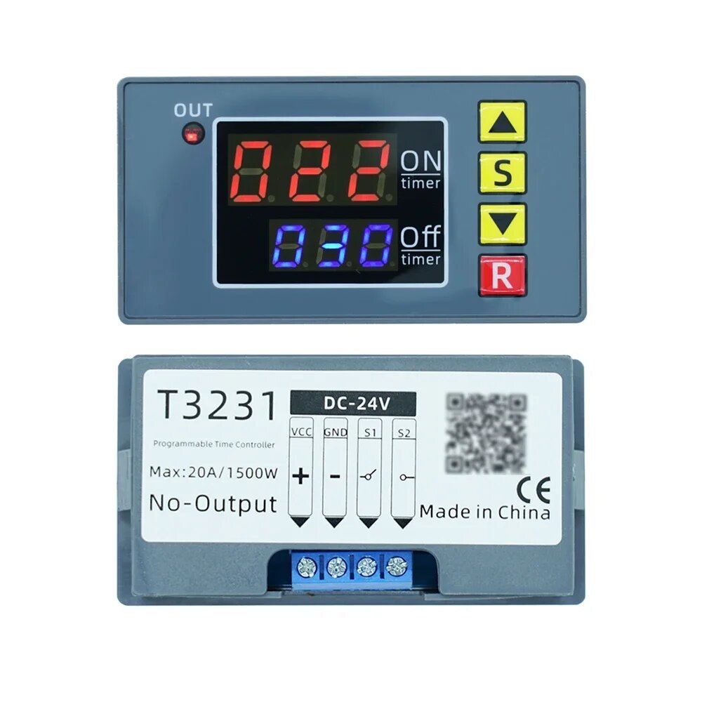 Цифровой таймер реле задержки Gaqqee T3231, DC 24V