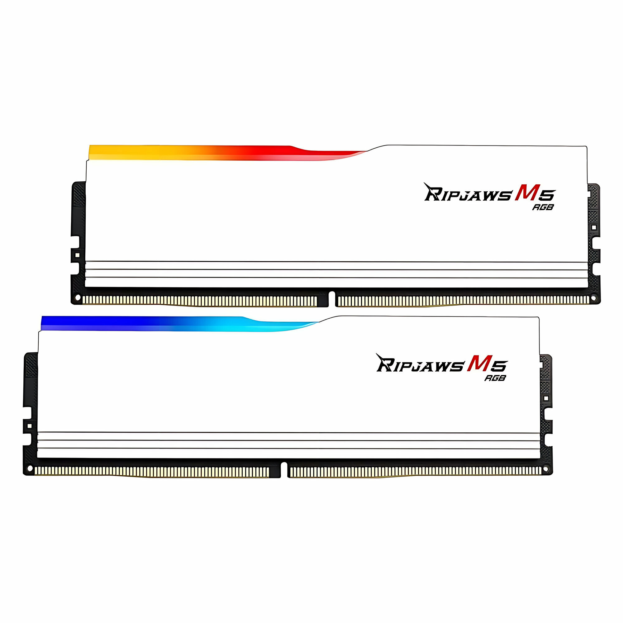 Модуль памяти DIMM DDR5 64Gb, 6000Mhz, 2x32Gb, G.Skill Ripjaws M5 RGB White (F5-6000J3040G32GX2-RM5RW)