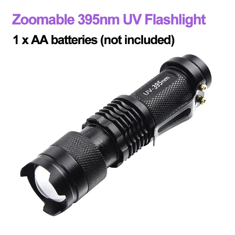 LISM УФ-фонарик черный 365/395 нм UV light 395 (Zoom)
