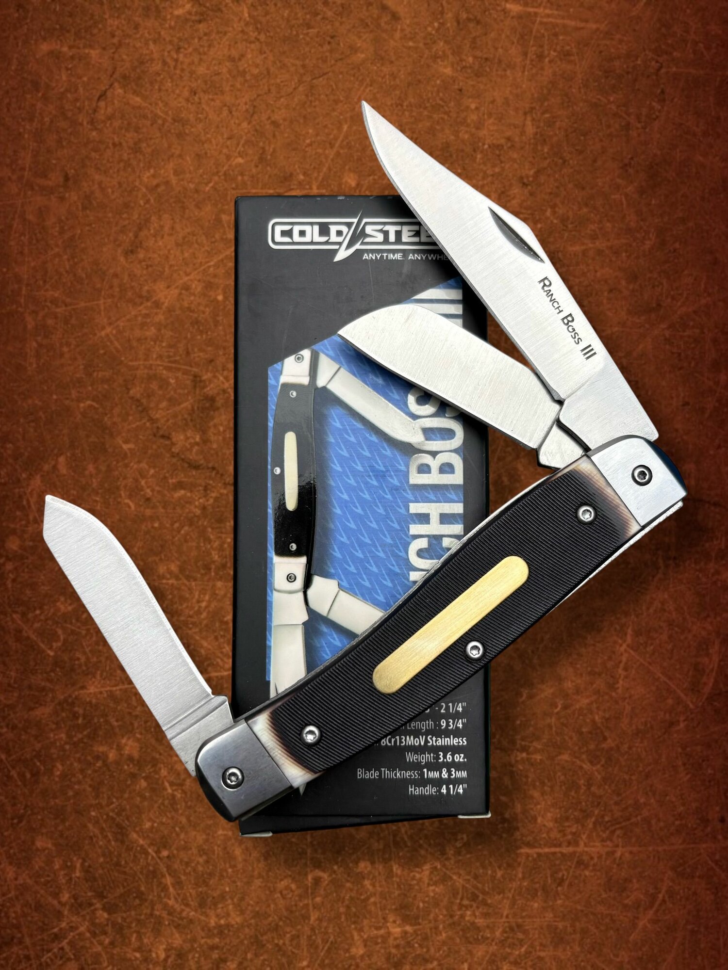 Складной многопредметный нож Cold Steel Ranch Boss III, FL-STKMN