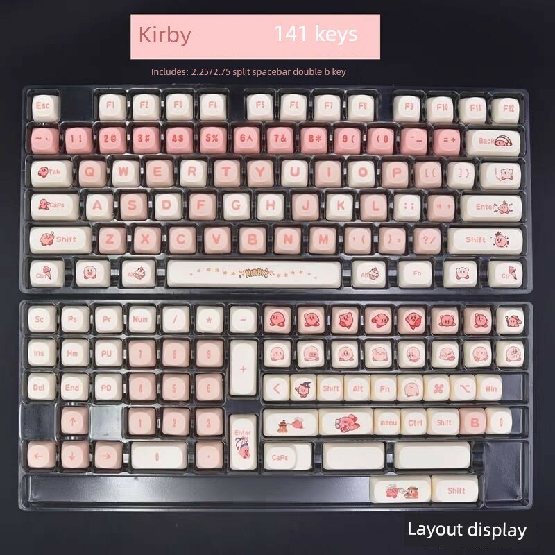 Cherry Cherry Kirby Mechanical Gaming Keyboard for E-Sports and Office Use, Pink, Cute and Personalized, Mx3.1 Wired