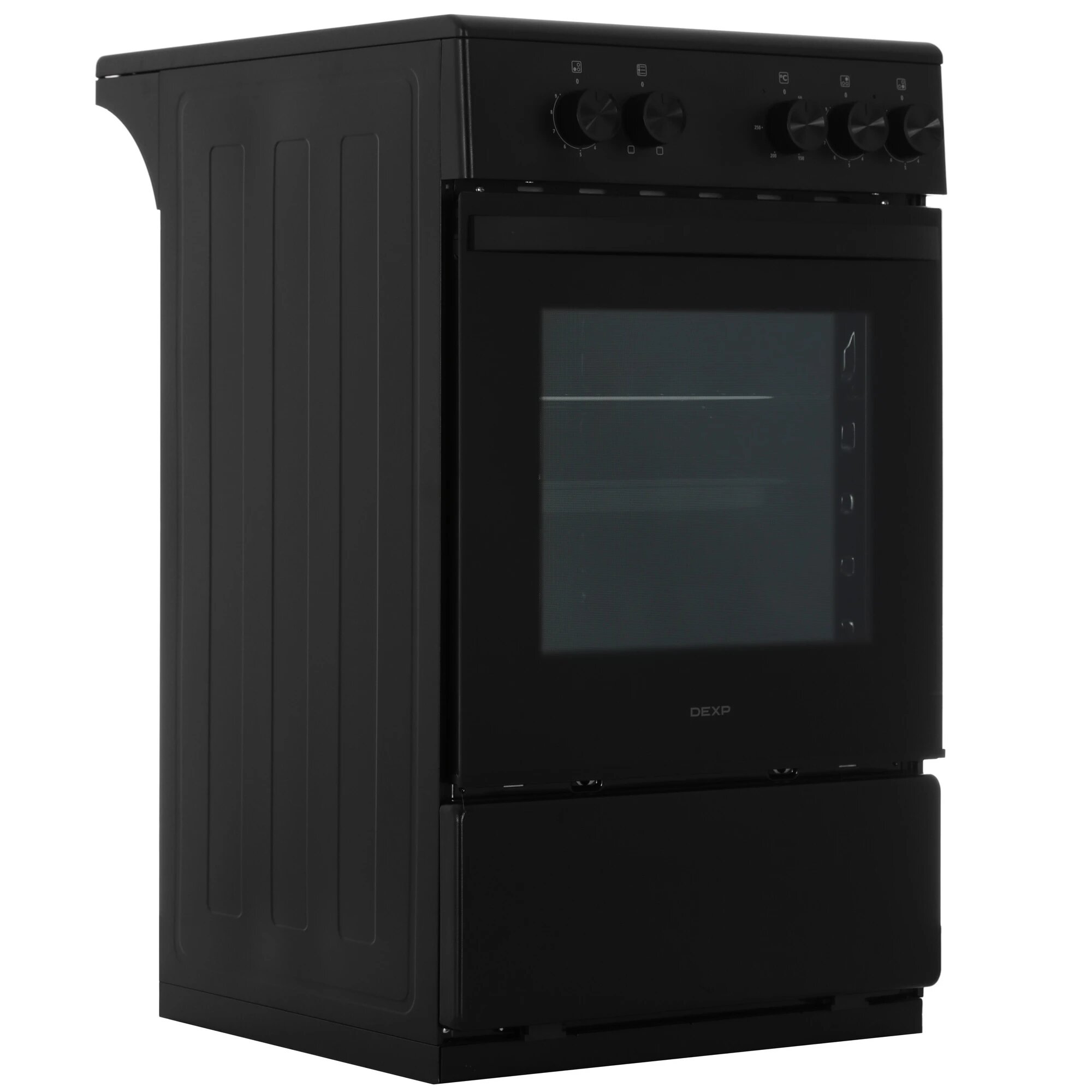 Плита электрическая DEXP EC50-M02, 4 конфорки, 40 см, черная