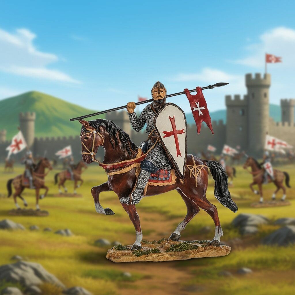 Статуэтка Конный рыцарь крестоносец