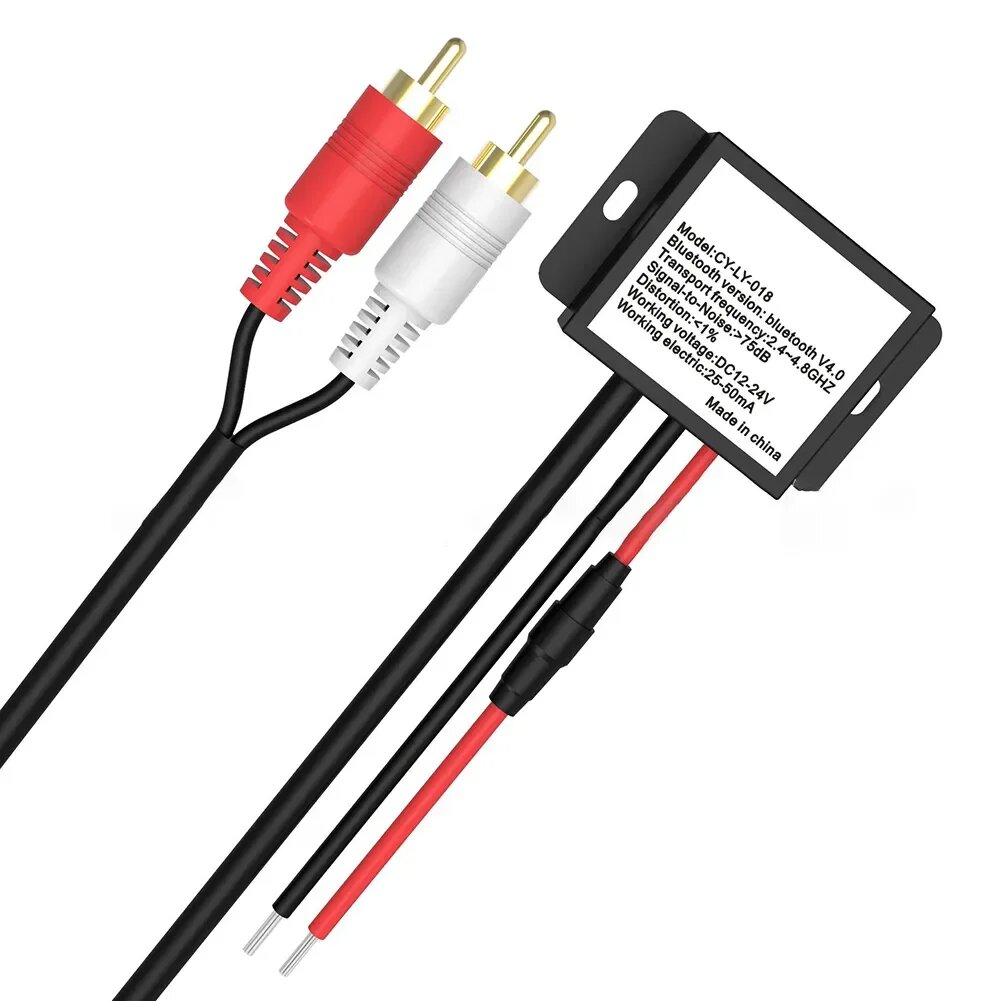 Автомобильный беспроводной модуль Bluetooth ресивера V4.0, стандартный автомобильный адаптер Aux, модуль музыкального ресивера BT, комплект для интерфейса 2RCA