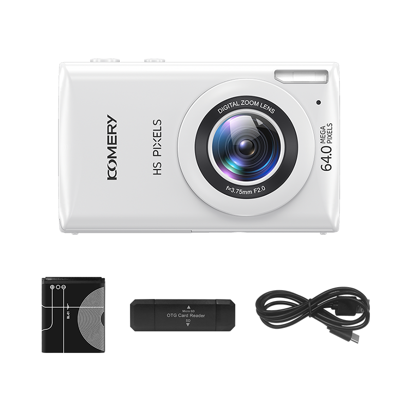 Цифровой фотоаппарат унисекс Komery C1 64 МП, Package 3 (64G RAM + Battery)
