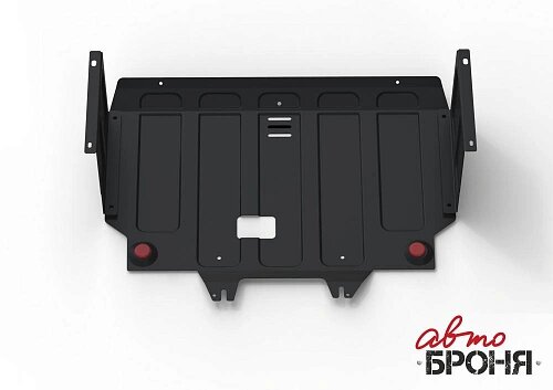 Защита картера и КПП АвтоБроня для Kia Picanto II 2011-2017, штампованная, сталь 1.8 мм, с крепежом, 111.02818.2