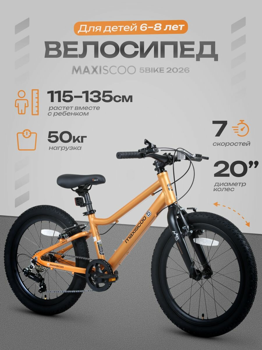 Велосипед детский двухколесный Maxiscoo 5BIKE 20" L (2026) MSC-M5-2023