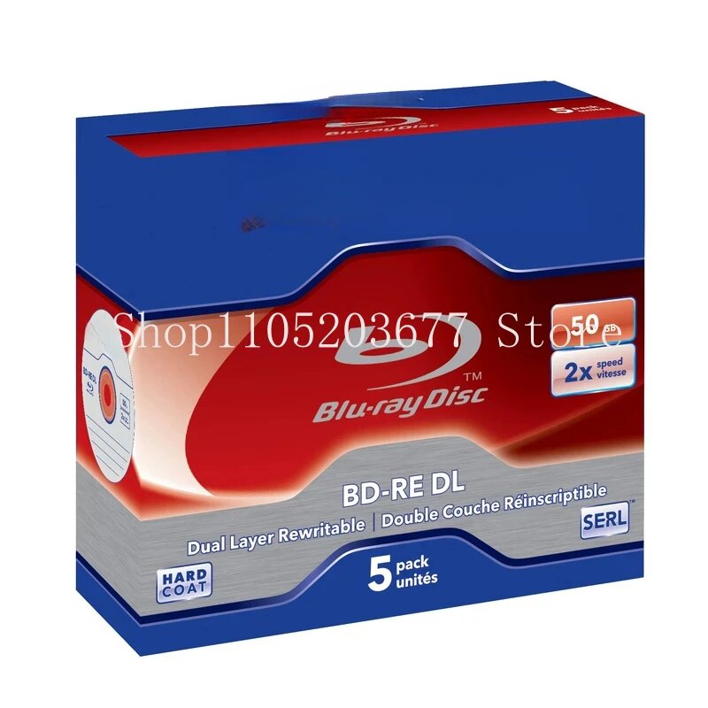 5 шт. пустых дисков Blu-ray Verbatim BD-RE DL 50 ГБ