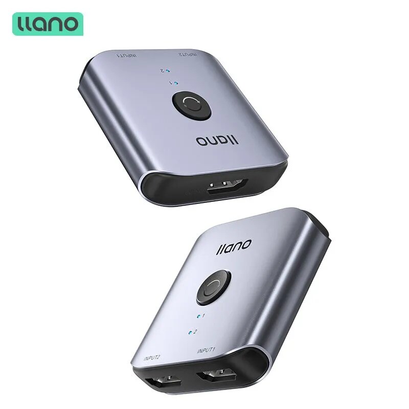 Llano HDMI сплиттер 1 в 2, 4K/60Hz переключатель, совместимый с PS5/ПК, Dolby звук, передача на расстояние до 40 метров