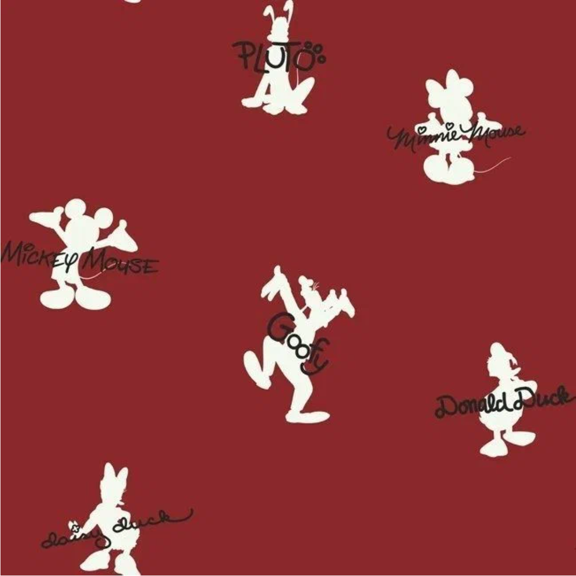 Обои York Collections Disney DK5940 B; 0,52x10,05 м, Бумага Sure Strip, красный