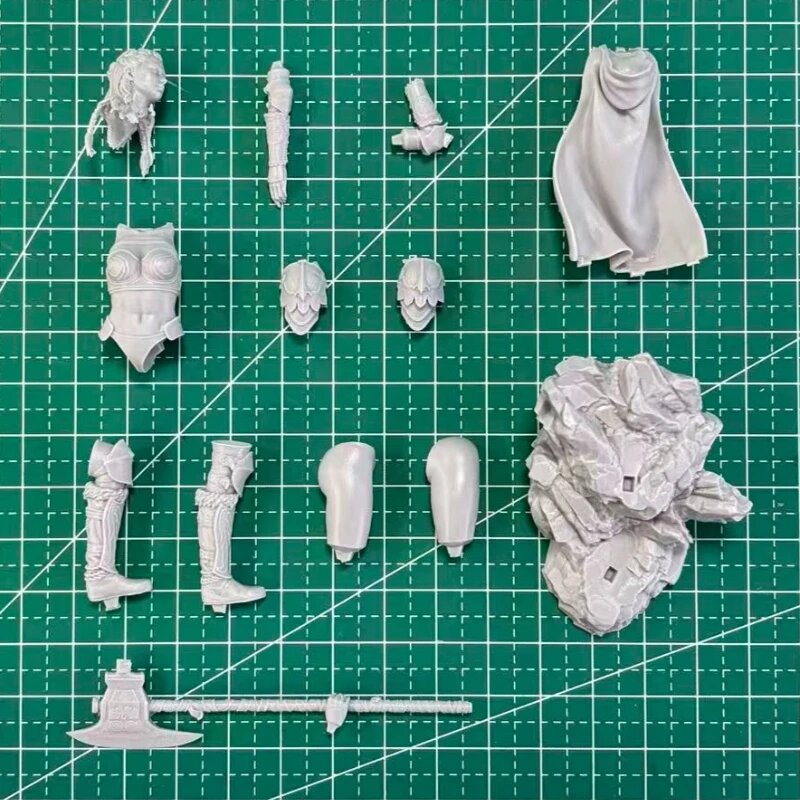 JIJIE 1/24 Смоляная Фигурка Викинга Женщина-Воин