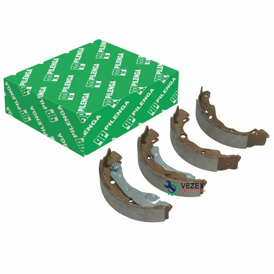 PILENGA BSP8455 Колодки тормозные барабанные (203мм) со скобами ручника |зад, прав, лев | LOGAN, DACIA, SANDERO