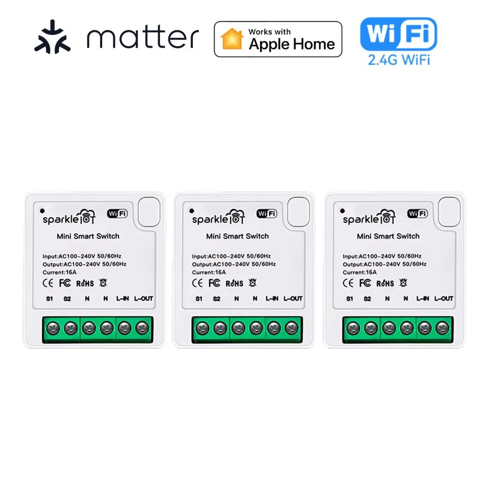 Matter Wi-Fi умный выключатель света 16А