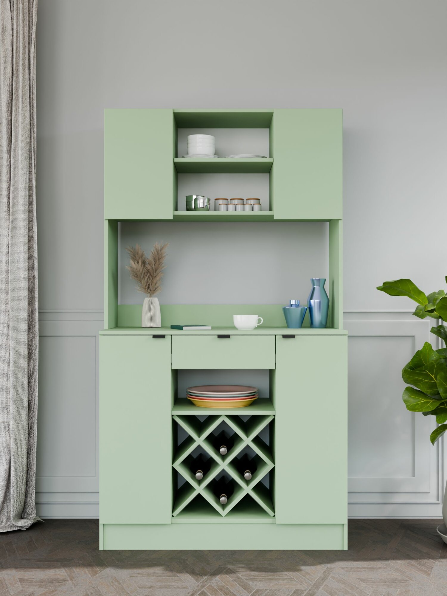 Изумлит Буфет Вилладж 2 100*180*48.5 см (ШхВхГ)