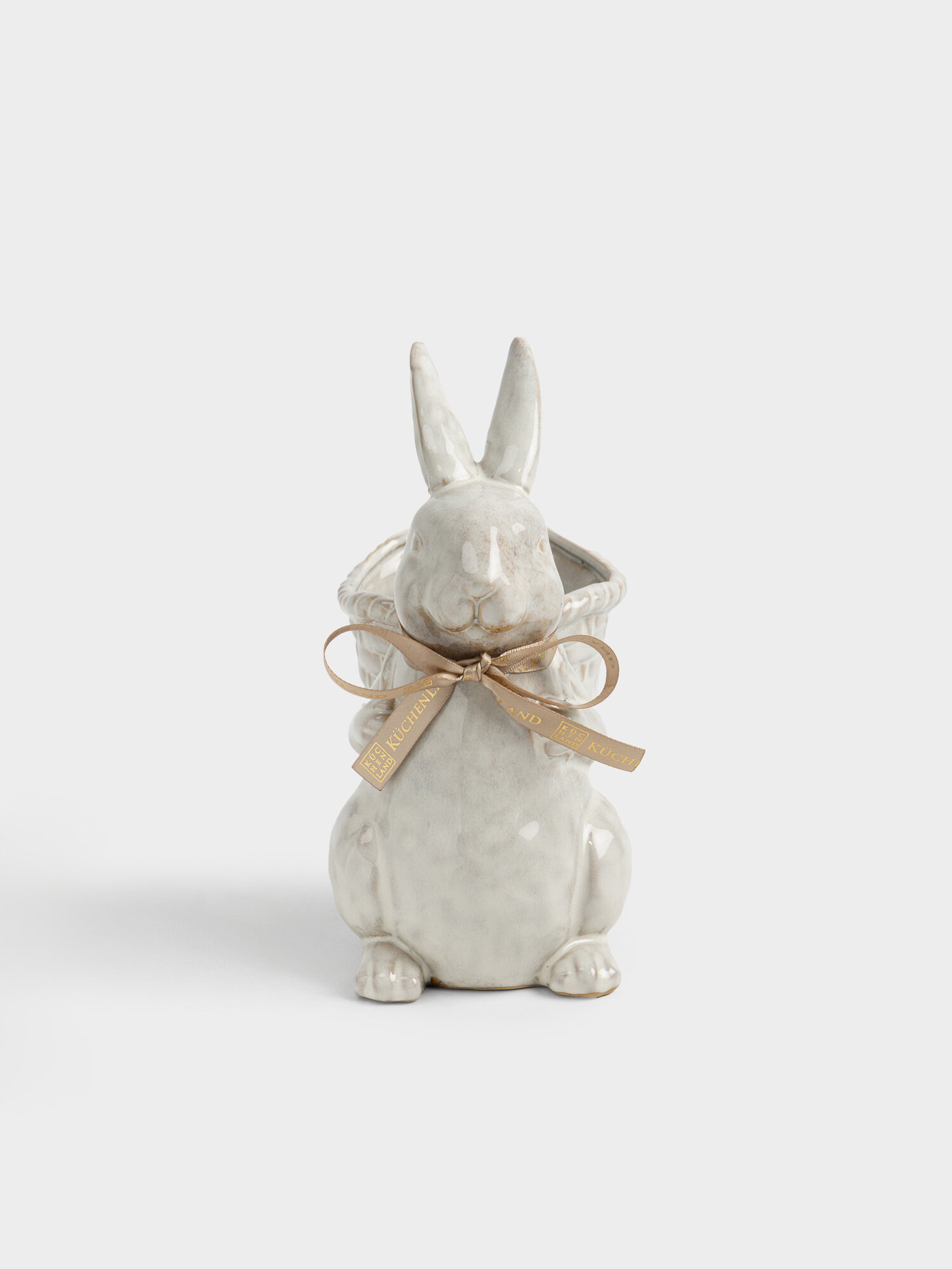 Ваза для цветов, 20 см, декоративная, фарфор P, молочно-коричневая, Кролик, Rustic Easter, Kuchenland