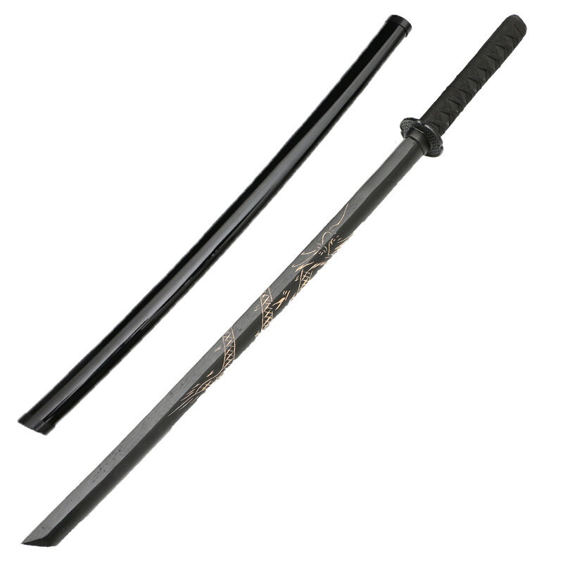 Японский деревянный меч для иайдо, тренировок и выступлений, меч из массива дерева для айкидо с чехлом, реквизит для косплея для взрослых и детей.