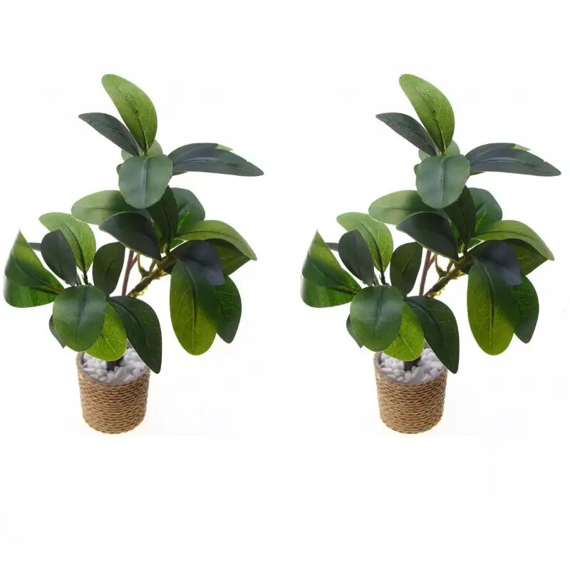 2 шт. Искусственное растение в горшке для кукольного домика 1/12, Цвет: 2Pcs