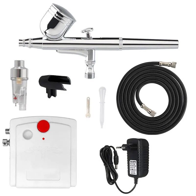 Аэрограф для маникюра Комплект с воздушным компрессором для аэрографии, для моделирования и маникюра
