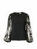 Топ CAROLINA HERRERA Embroidered puff-sleeve top, размер 4, black/black