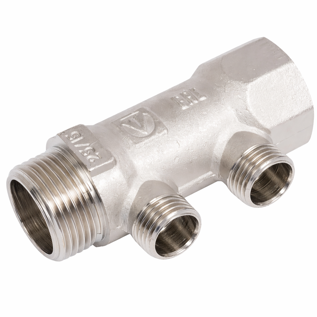 Коллектор 3/4 г/ш х 2 выхода 1/2 (ш) VTM VTc.500. N.0502 Valtec
