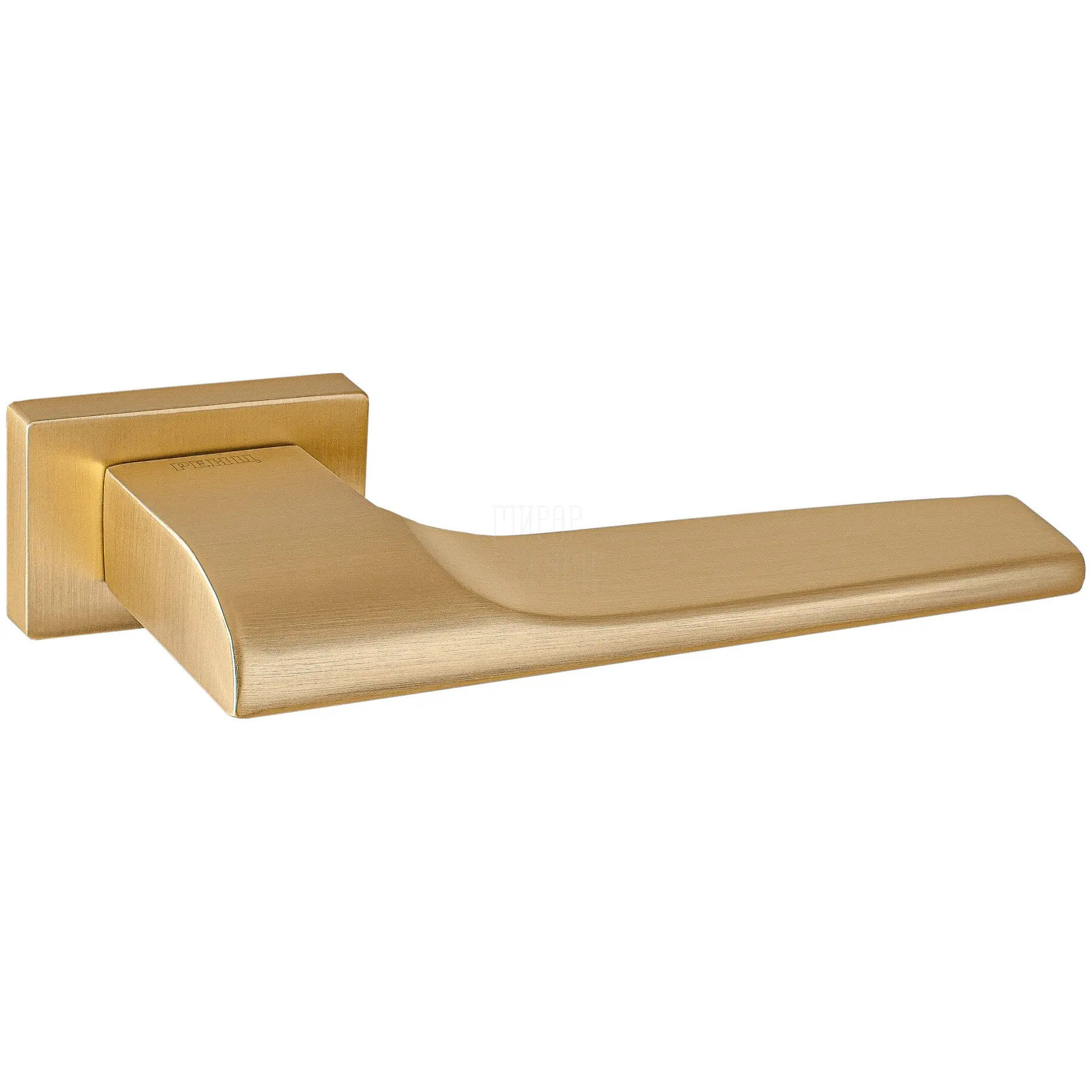 Дверные ручки Renz (Ренц) "Арко" INDH 315-01 на прямоуг. розетке золото матовое сатинированное