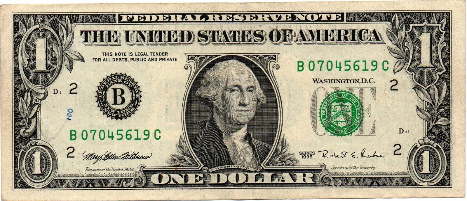 Доллар 1995 год США 46126377