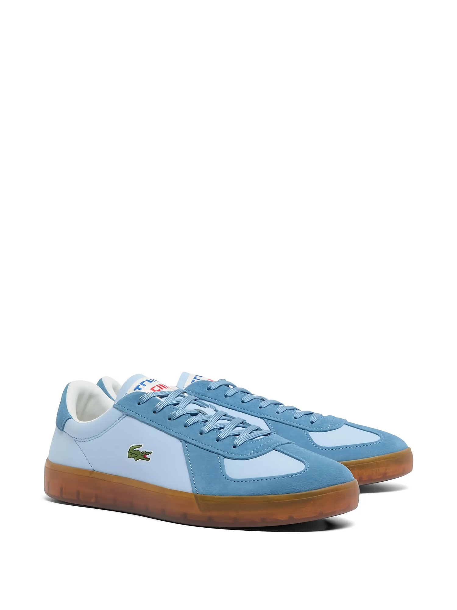 Кроссовки LACOSTE Suede panelled sneakers, размер 7,5 UK, синий — фото 1