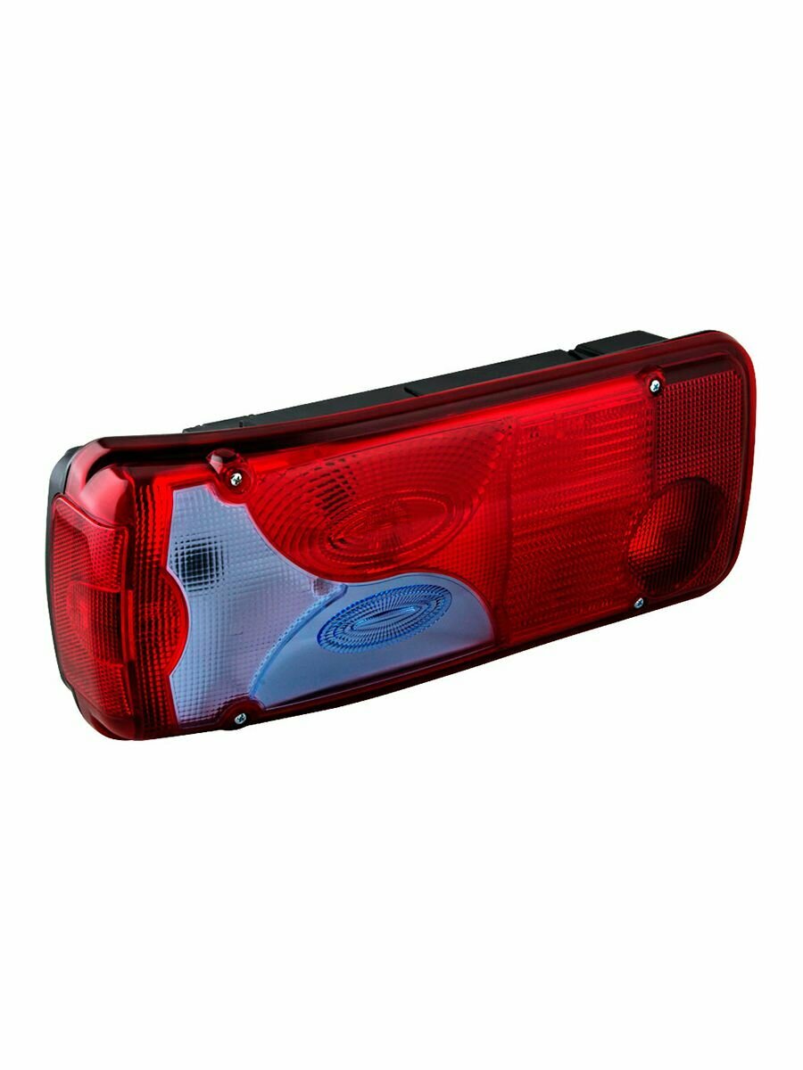 Фонарь задний man tga левый (синее стекло) (под лампы 21w 4шт, 5w 4шт.) амр разъем сбоку mars tech