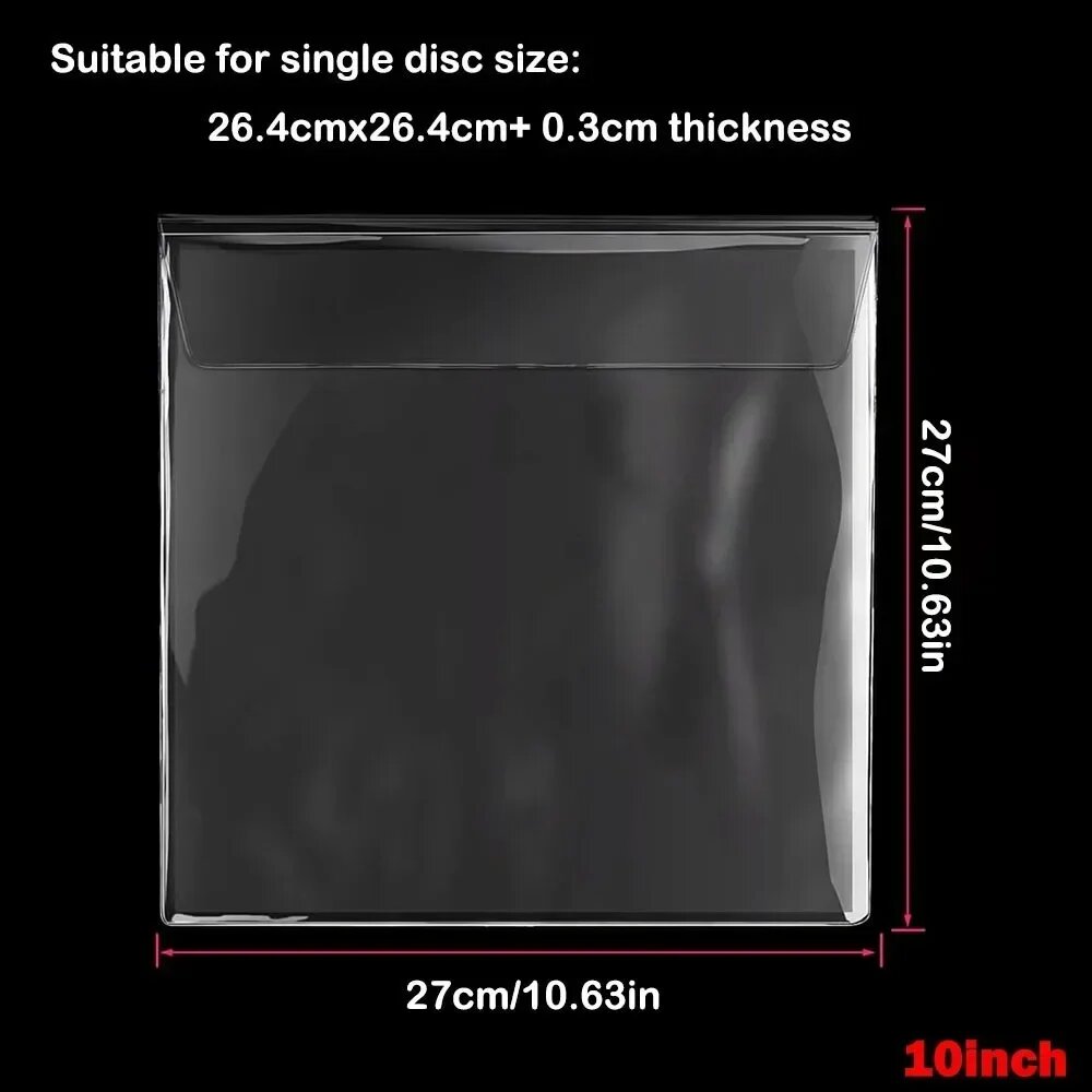 Чехол для виниловых пластинок 10 дюймов 27x27cm
